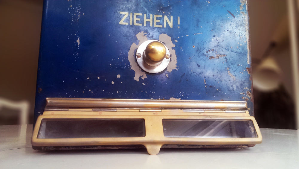 Seitz werke Zigaretten automat til salg (4) – Restaurering af automater